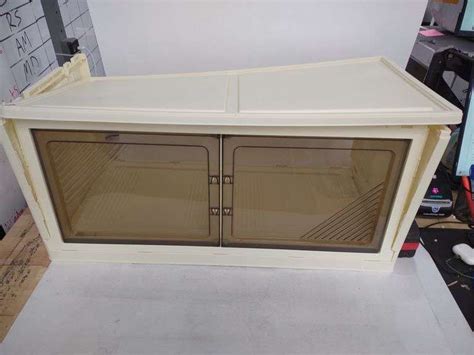 Plastic Stackable Storage Cabinets 4 Like New See Condition Notes