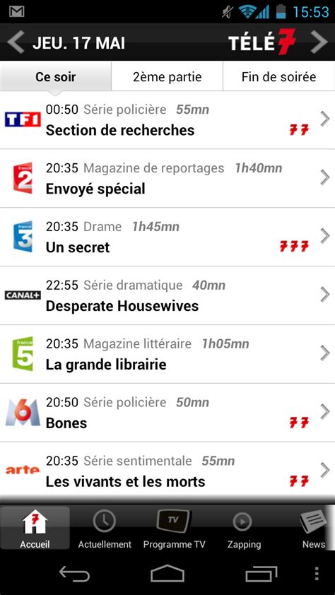 Programme Tv Télé 7 Jours Pour Android Télécharger