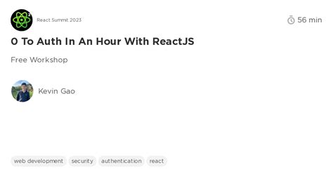 0 To Auth In An Hour With Reactjs