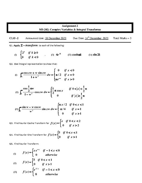assignment 2 sadas assignment 2 ms 202 complex variables