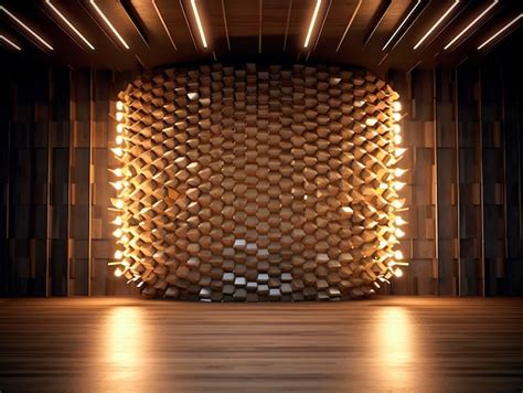 Premium Photo Futuristic Concrete Architecture Design Building Exterior With Parametric