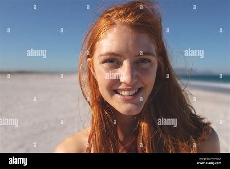 Female Redhead Beach Hi Res Stock Photography And Images Alamy