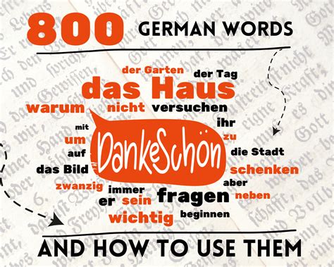 Over 800 Of The Most Common German Words And How To Use Them
