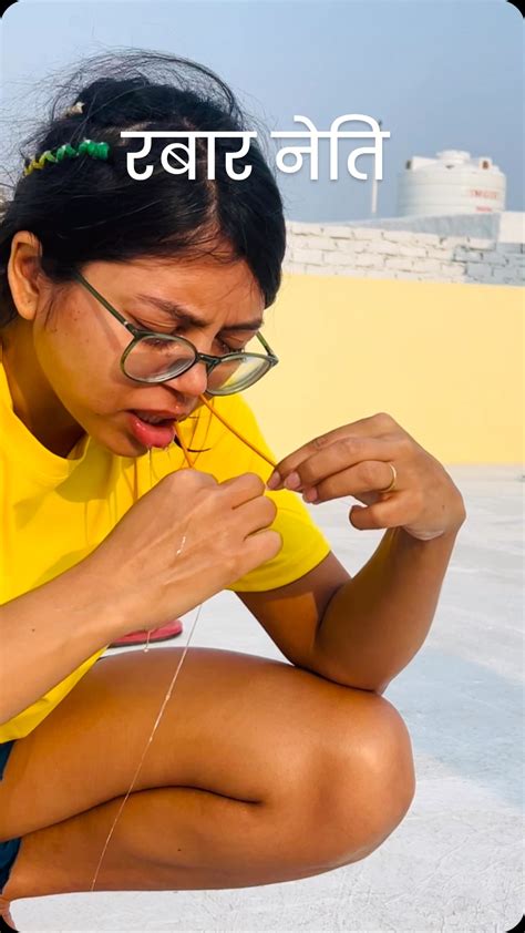 Yogacharya Diwakar Vyas Both Jala Neti” And Rabar Neti” Are Yogic Practices Aimed At Nasal