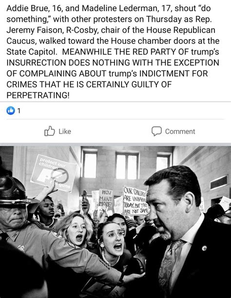 Addie Brue 16 And Madeline Lederman 17 Shout Do Something With Other Protesters On