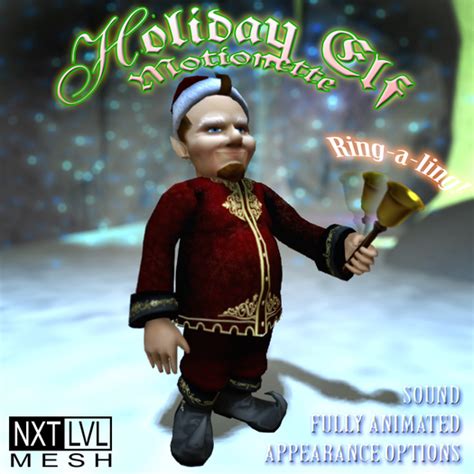 Second Life Marketplace Holiday Elf Motionette Animated Puppet