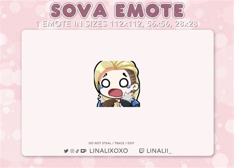 Cry Scared Valorant Sova Emote Cute Chibi Twitch Streamer Etsy