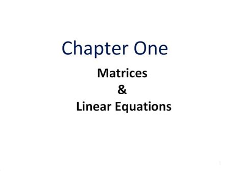 Pdf Lecture 01 Matrices And Linear Equations Dokumentips