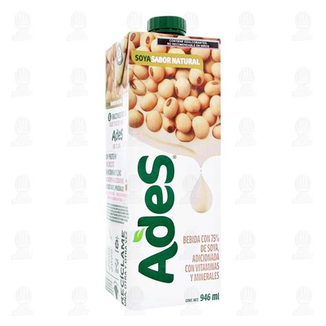 Bebida Ades Sabor Soya Natural 946 Ml De Ades Farmacias Guadalajara