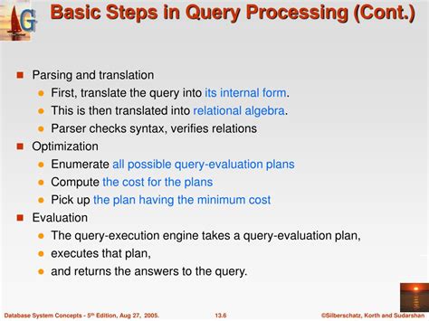 Ppt Chapter 13 Query Processing Powerpoint Presentation Free