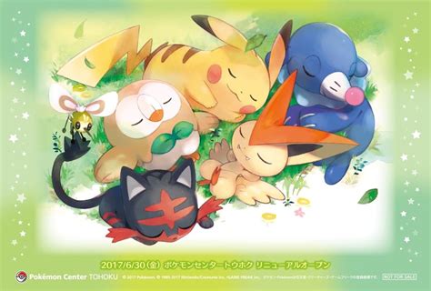Pikachu Rowlet Popplio Litten Cutiefly And 1 More Pokemon Drawn
