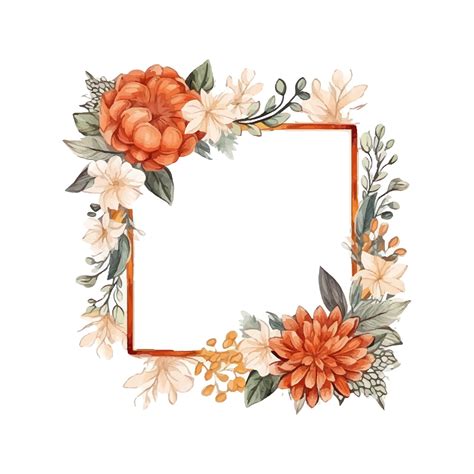 Premium Vector Abstract Watercolor Boho Floral Frame