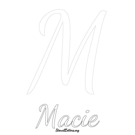Macie Free Printable Name Stencils With 6 Unique Typography Styles And