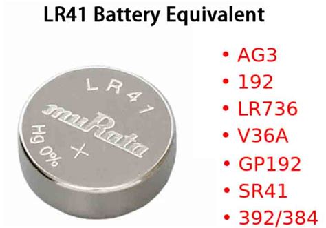 Lr41 Battery Equivalent