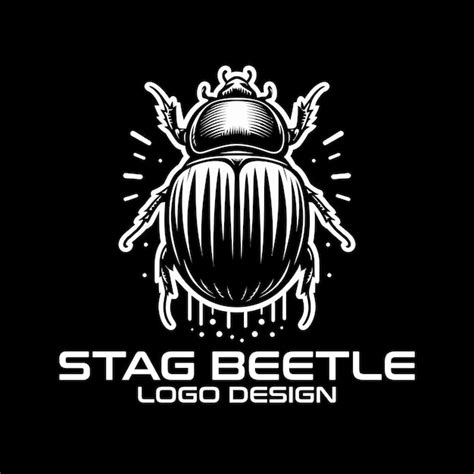 Premium Vector Stag Beetle Vector Logo Design