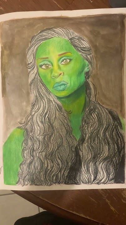 Elphaba Made With Colored Pencils Wicked Art Sketchbook Youtube