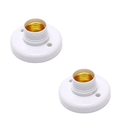 2 Piece E27 Screw Cap Socket Fixing Base Stand Light Bulb Holder Shop