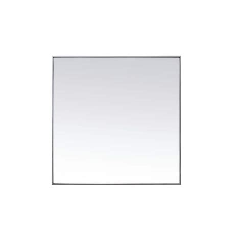Timeless Home 42 In W X 42 In H X Modern Metal Framed Square Silver