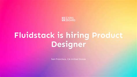 Product Designer At Fluidstack In San Francisco Ca United States