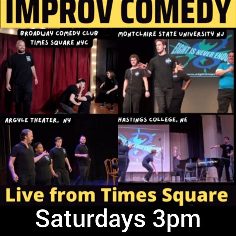 This Week Times Square New Jersey And Maryland Improv Comedy Shows
