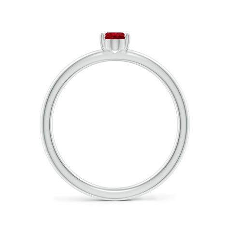 Classic Solitaire Oval Ruby Promise Ring