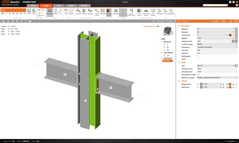 Stiffness Analysis Of A Steel Connection En Idea Statica