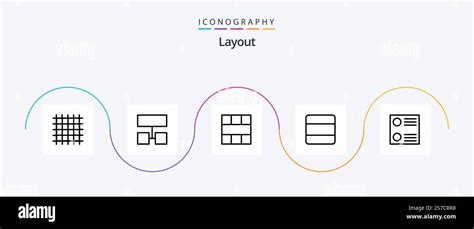 Layout Line 5 Icon Pack Including Radio Button Vertical Grid Stack