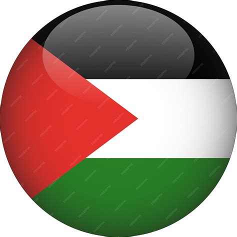 Premium Vector Palestine 3d Rounded Flag Button