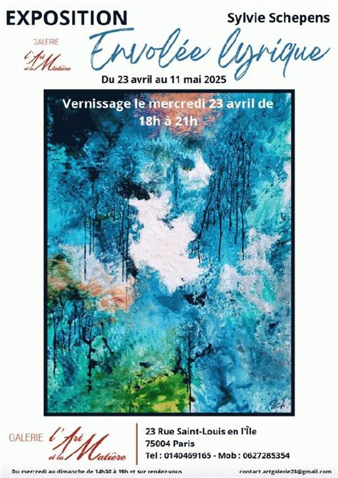 Envolée Lyrique Sylvie Schepens Expositions Galeries Paris
