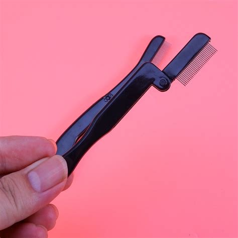 Strandchic Folding Eyebrow Comb 2pcs Stainless Steel Handle 65in