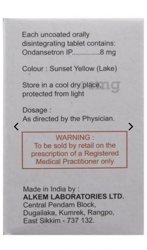 Ondem Md 8 Tablet Alkem Laboratories Limited At ₹ 400 Strip In Nagpur Id 23999098591