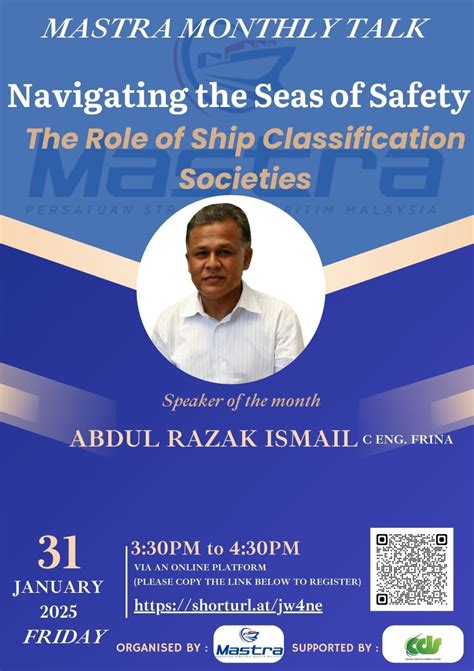 Mastra Monthly Talk Navigating The Seas Of Safety The Role Of Ship Omar Yaakob