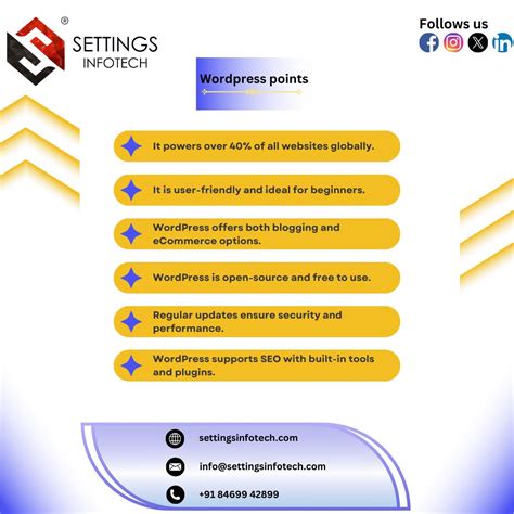 Settings Infotech On Linkedin Settingsinfotech Wordpress Tech Technology Cms