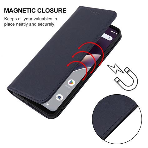 For Blu G53 Magnetic Closure Leather Phone Case Blue