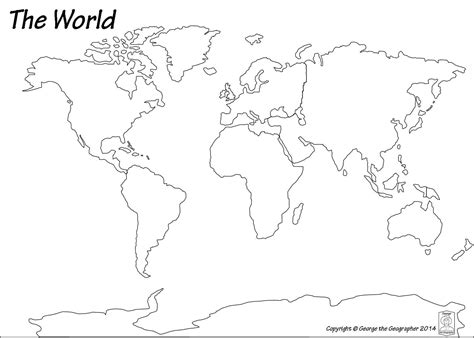 Blank Printable World Map Continents Printable Sight Words List