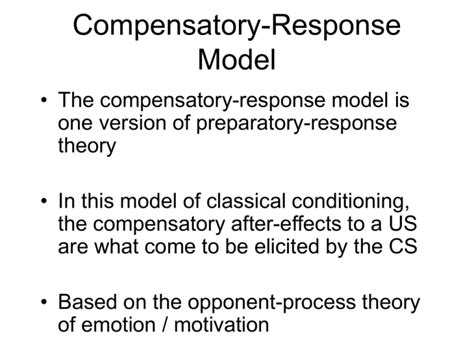 Compensatory Response Model