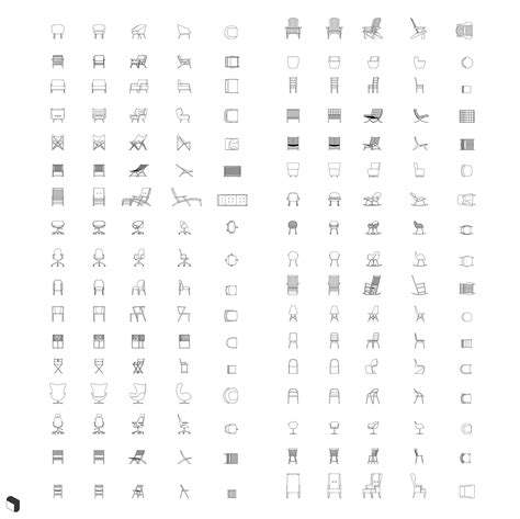 Cad Complete Chairs Elevation And Top View Cad Elevation Interior