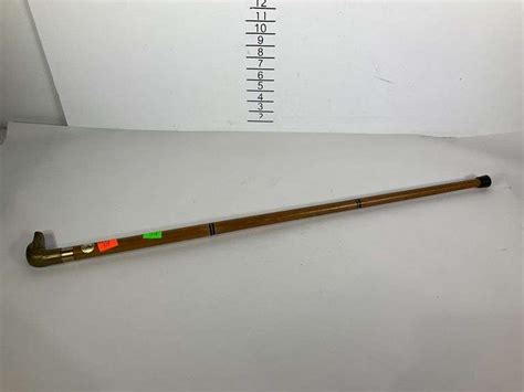 Walking Cane With Brass Duck Head Handle And Rubber Tip Hash Auctions