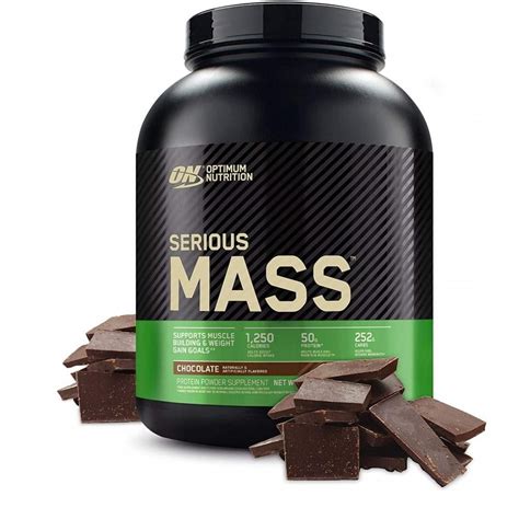 Optimum Nutrition Serious Mass Protein Powder Chocolate 50g Protein 6 Lb