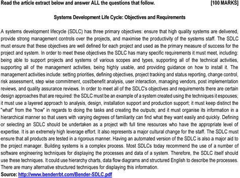 Solved The Article Above States A Systems Development