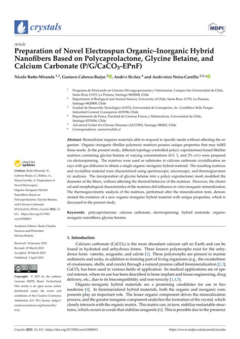 Pdf Preparation Of Novel Electrospun Organicinorganic Hybrid Nanofibers Based On