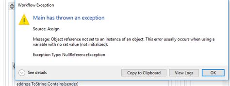 assign object reference not set to an instance of an object help