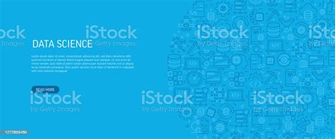 패턴이 있는 데이터 과학 및 데이터 분석 관련 배너 설계 현대 라인 스타일 아이콘 벡터 일러스트레이션 0명에 대한 스톡 벡터 아트 및 기타 이미지 Istock