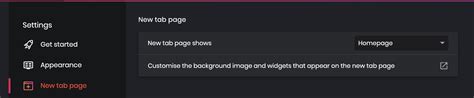 Brave Newtab Page Setting Should Allow User To Select Between Installed Extension And Dashboard
