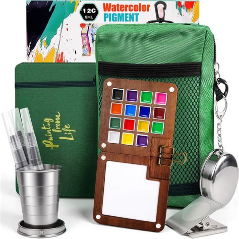 Mini Watercolor Travel Set All In One Pocket Water Color