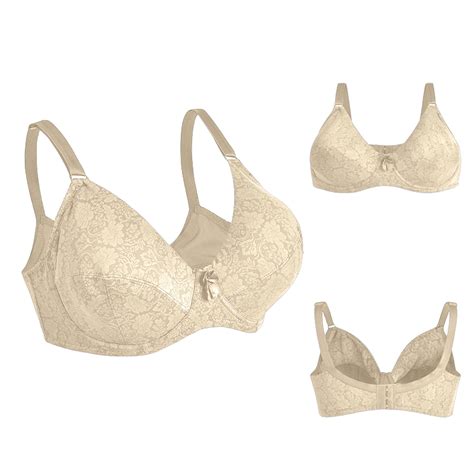 Chuancc Bra For Womenlarge Size Glossy Bra Fixed Double Straps Back