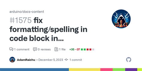 fix formatting spelling in code block in controlling a dc motor with