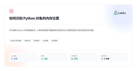 如何识别 Python 对象的内存位置 Labex