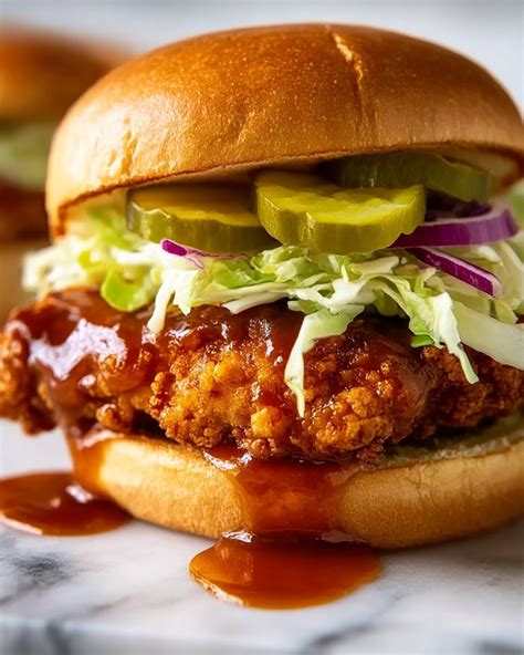 Hot Honey Chicken Sandwich Irresistibly Crispy And Spicy Delight