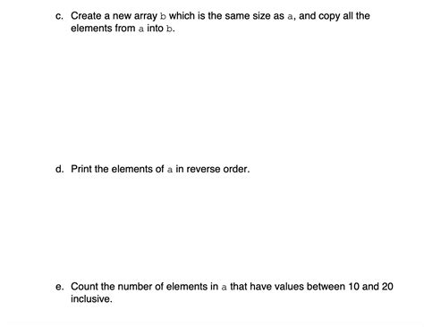 Solved 12 Given The Following Array Int A New Int 10